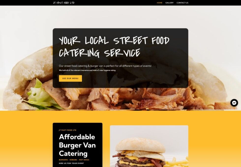 JT Fast Food Ltd | Kamila Freelance Web Designer | UK
